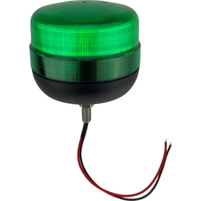 LED Green Flashing Standard Light Beacon Bolt On 12v/24v