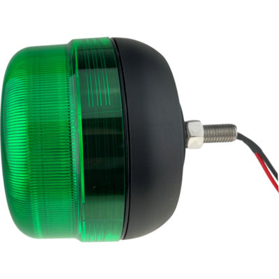 LED Green Flashing Standard Light Beacon Bolt On 12v/24v