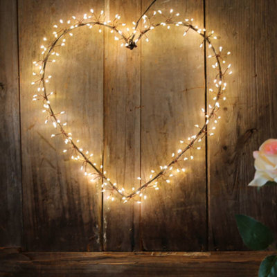 LED Heart Light - Metal Heart Light | DIY at B&Q