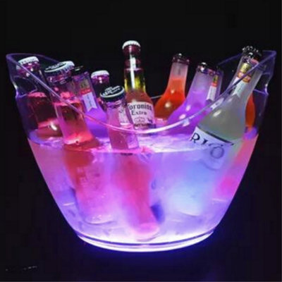 LED Ice Bucket for 4 Bottles Virtually Unbreakable Plastic | DIY at B&Q