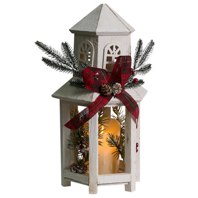 LED Lantern SAVIVESI Christmas Motif 38 cm White