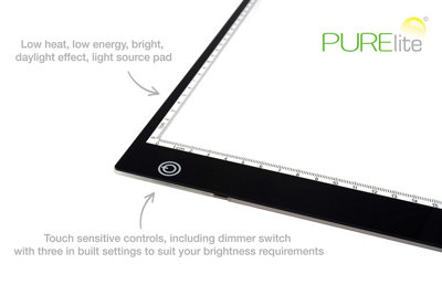 LED LIGHT BOX A4 - LED Light Box: Ultra-Thin: A4 - PURElite