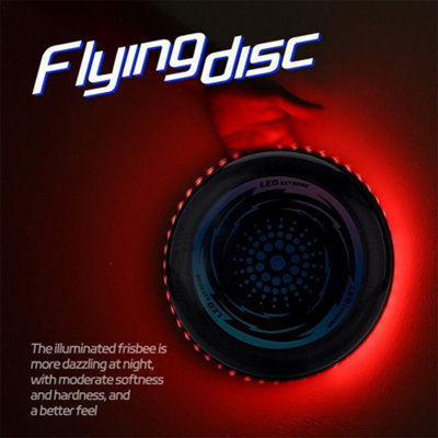 LED Light Up Flying Disc Glow Frisbee Outdoor Game Toy 23cm BLUE