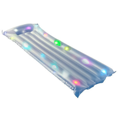 LED Lighted Inflatable Swimming Pool Float Jilong Air Mattress Beach Lilo
