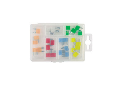LED Mini Blade Fuse Assorted Box 30 Pc Connect 37157