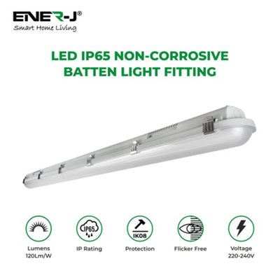 LED Non Corrosive IP65 Batten 120cms 40W 4000K