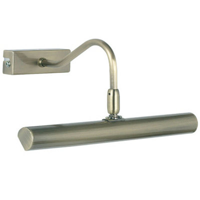 LED Picture Wall Light 2.5W Warm White Antique Brass Classic Over Head ...