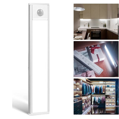 LED PIR Motion Sensor Strip Light USB Rechargeable Magnetic Cabinet ...