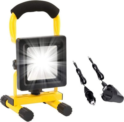 LED Portable Flood Light Rechargeable Cordless Work Site Camping Garage ...