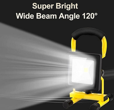 LED Portable Flood Light Rechargeable Cordless Work Site Camping Garage ...