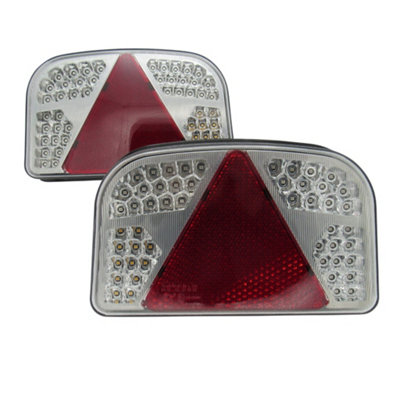 LED Rear Trailer Lights X2 (Tail Towing Lamps Caravan Signal Reverse ...