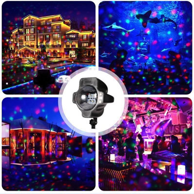 LED RGB RED Green Blue Night Disco Party Rotating Spotlight Outdoor ...