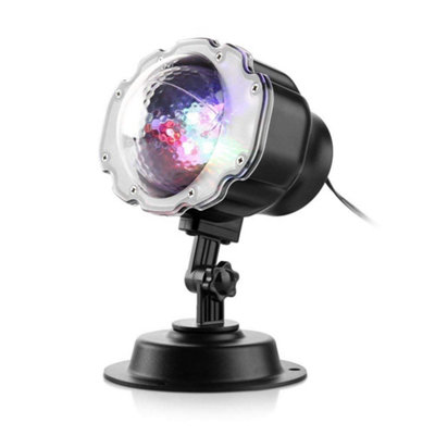 LED RGB RED Green Blue Night Disco Party Rotating Spotlight Outdoor ...