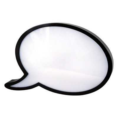 LED Speech Bubble Board for Writing Custom Messages, Light-Up Creative ...