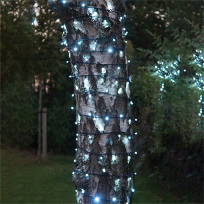 Led String Lights Black Rubber Cool White 15M