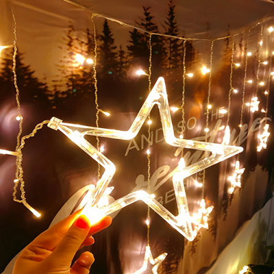 LED string of stars and snowflake decorative lights Stars