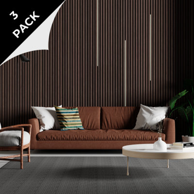 LED strip lights for Acoustic slat wall panel - Cool Tone 3 Pack 2.4m