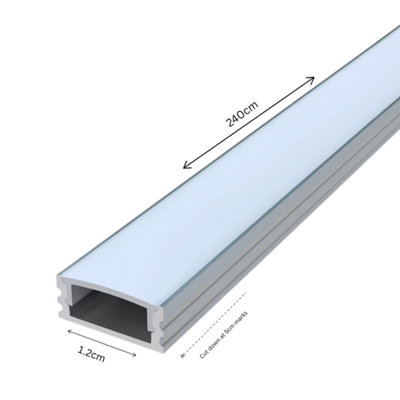 LED strip lights for acoustic slat wall panels - COOL Tone. 5 Pack 2.4m