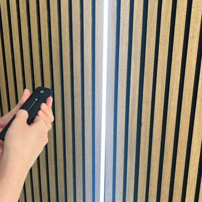 LED strip lights for acoustic slat wall panels - WARM Tone. 1 Pack 2.4m
