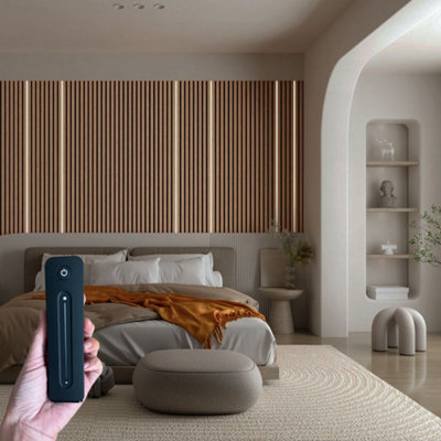 LED strip lights for acoustic slat wall panels - WARM Tone. 6 Pack 2.4m