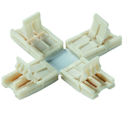 LED Strip Tape 4 Way Female Cross Coupler Connector IP20 Lighting ...