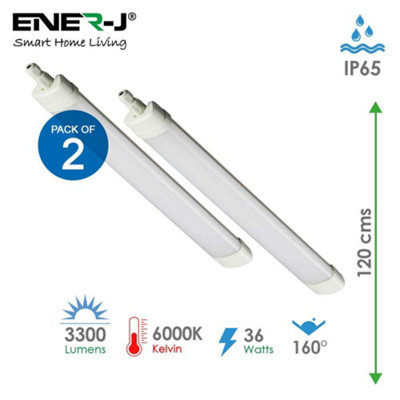 LED Triproof Batten IP65 36W 120cms 6000K (Pack of 2 units)
