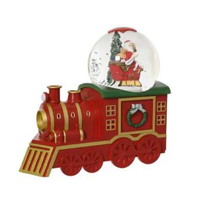 LED Water Spinner Snow Globe Plastic Santa Train Indoor Christmas ...