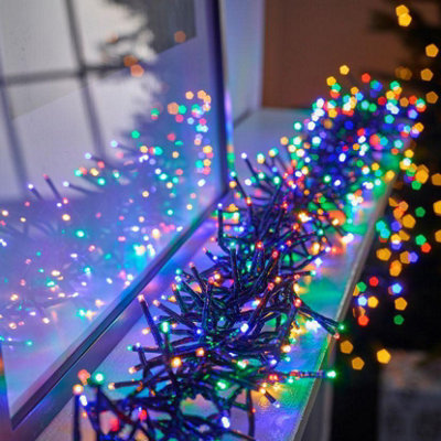 LED Waterproof Cluster Fairy Lights with Green Cable (480 Cluster ...