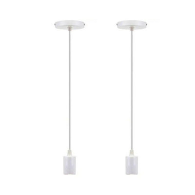 LEDSONE Ceiling Pendant Light Fitting 2 Pack of Industrial 1m Height ...