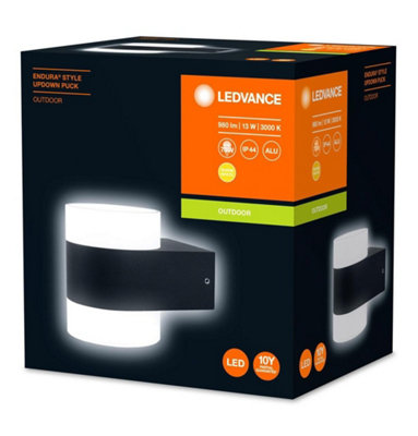 Ledvance 13W ENDURA STYLE Updown Puck Dark Grey LED Wall Light