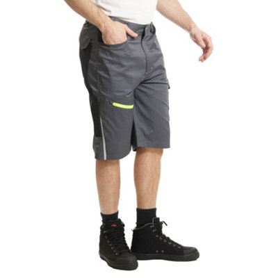Lee Cooper Workwear Mens Reflective Trim Stretch Work Cargo Shorts ...