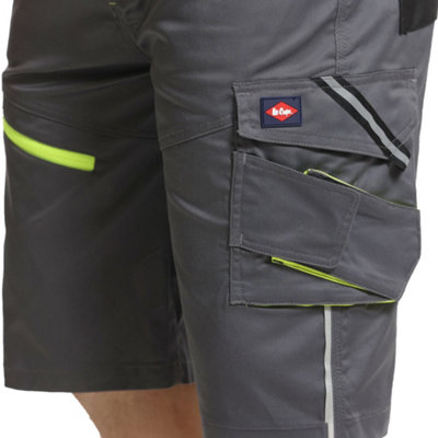 Lee Cooper Workwear Mens Reflective Trim Stretch Work Cargo Shorts ...