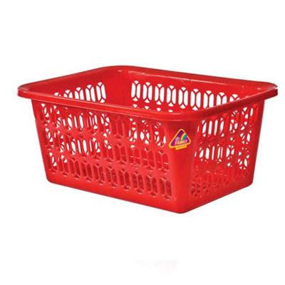 LEECROFT 37CM HANDY BASKET RED 37 X 26 X 16CM ONE COLOUR (ONE SIZE)