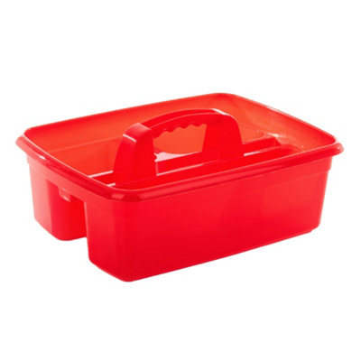 Leecroft Handy Plastic Caddy Red One Colour (One Size)
