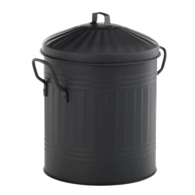 Leecroft Metal Mini Bin Black 12 x 10'' One Colour (One Size)