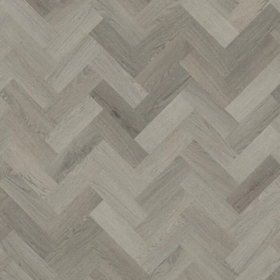Leeds 515 Grey Parquet Effect 2mm Matte Glue-Down Luxury Vinyl Tile for ...
