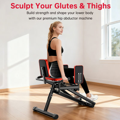 Leg Trainer Hip Abductor Machine,Glute & Thigh Workout Equipment