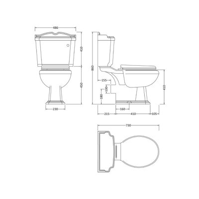 Legend Traditional Toilet & Basin Suite (5217)