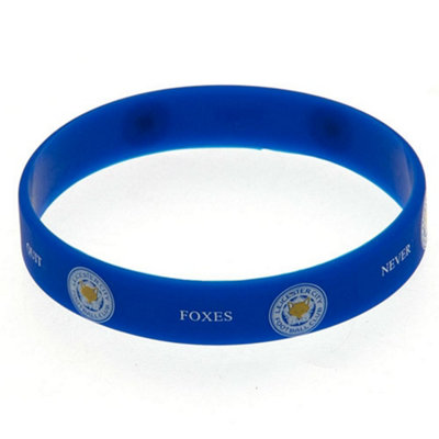 Leicester City FC Crest Silicone Wristband Blue/White (One Size)