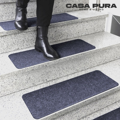 Leipzig Self Adhesive Hard Wearing Carpet Stair Tread Mat for Indoor ...