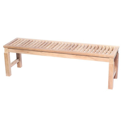 LeisureBench Backless 3 Seat 150cm Grade A Teak Garden Bench