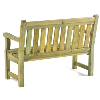 LeisureBench Darwin 2 Seat Garden Bench 120cm Length - Green Pine