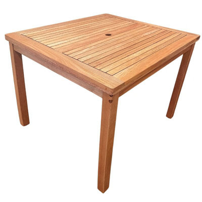 LeisureBench Melton Hardwood 90cm Square Garden Dining Table