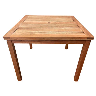 LeisureBench Melton Hardwood 90cm Square Garden Dining Table
