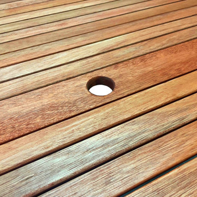 LeisureBench Melton Hardwood 90cm Square Garden Dining Table