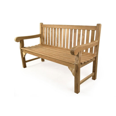 LeisureBench Queensbury 3 Seat 150cm Grade A Teak Garden Bench