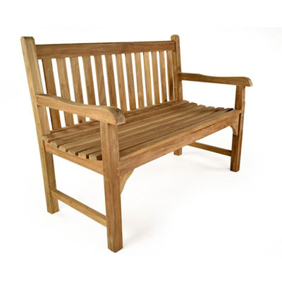 LeisureBench Warwick 2 Seat 120cm Grade A Teak Garden Bench