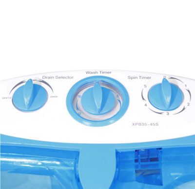 Leisurewize Portable Twin Tub Washing Machine & Spin Dryer 230W