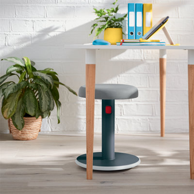 Leitz Active Sit Stand Office Desk Stool in Velvet Grey