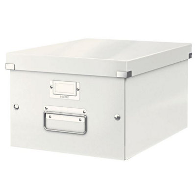 Leitz Click & Store White A4 Storage Box with Label Holder Medium | DIY ...